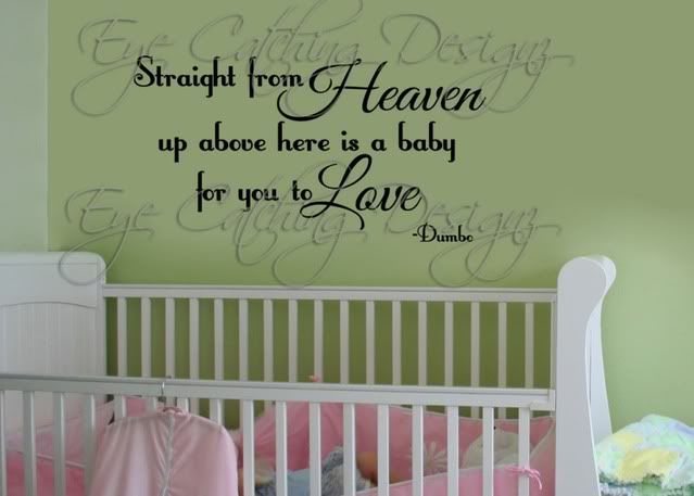 Dumbo Straight From Heaven Up Above Quote Wall Decal Vinyl Decor
