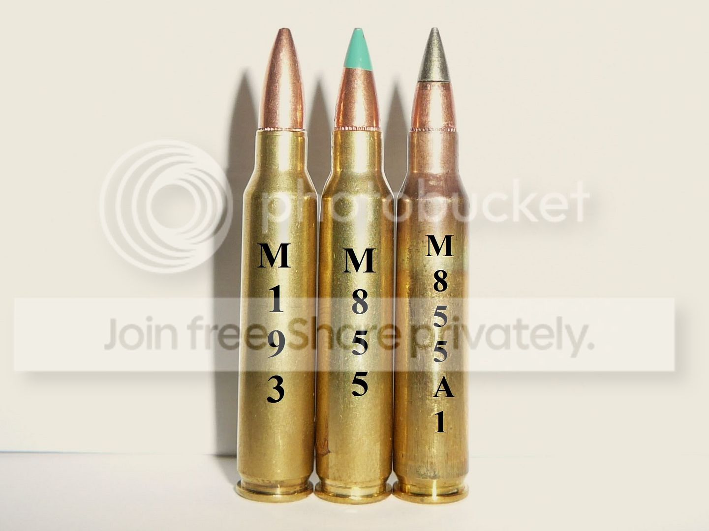 PIC request: M193-M855- M855A1. Side by side and labled please ...